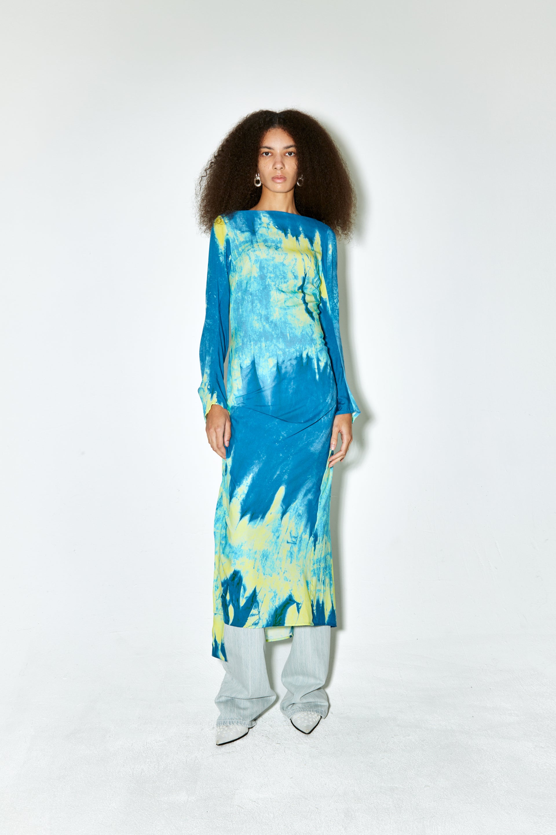 REEZ dress blue yellow print – FAÇON JACMIN